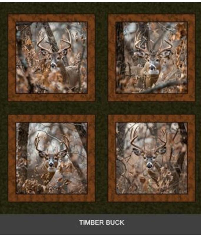 Timber Buck 36" panel – Little Extra Something Special Fabric Place